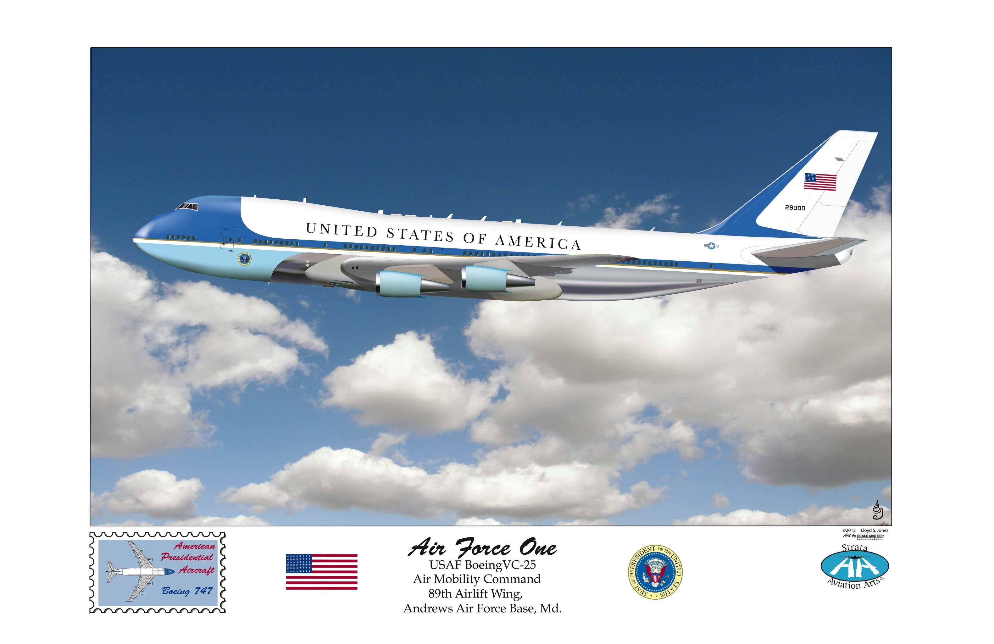 747 Air Force One - USAFBoeing VC-25 – Strata Aviation Arts